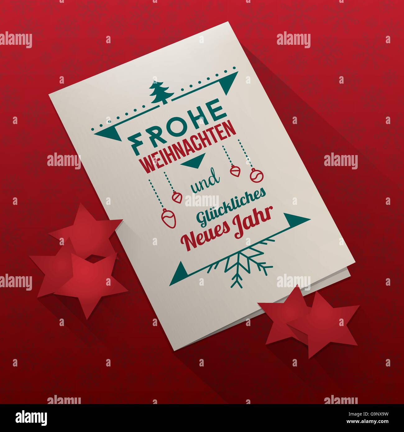 German merry christmas happy Stock Vector Images - Alamy