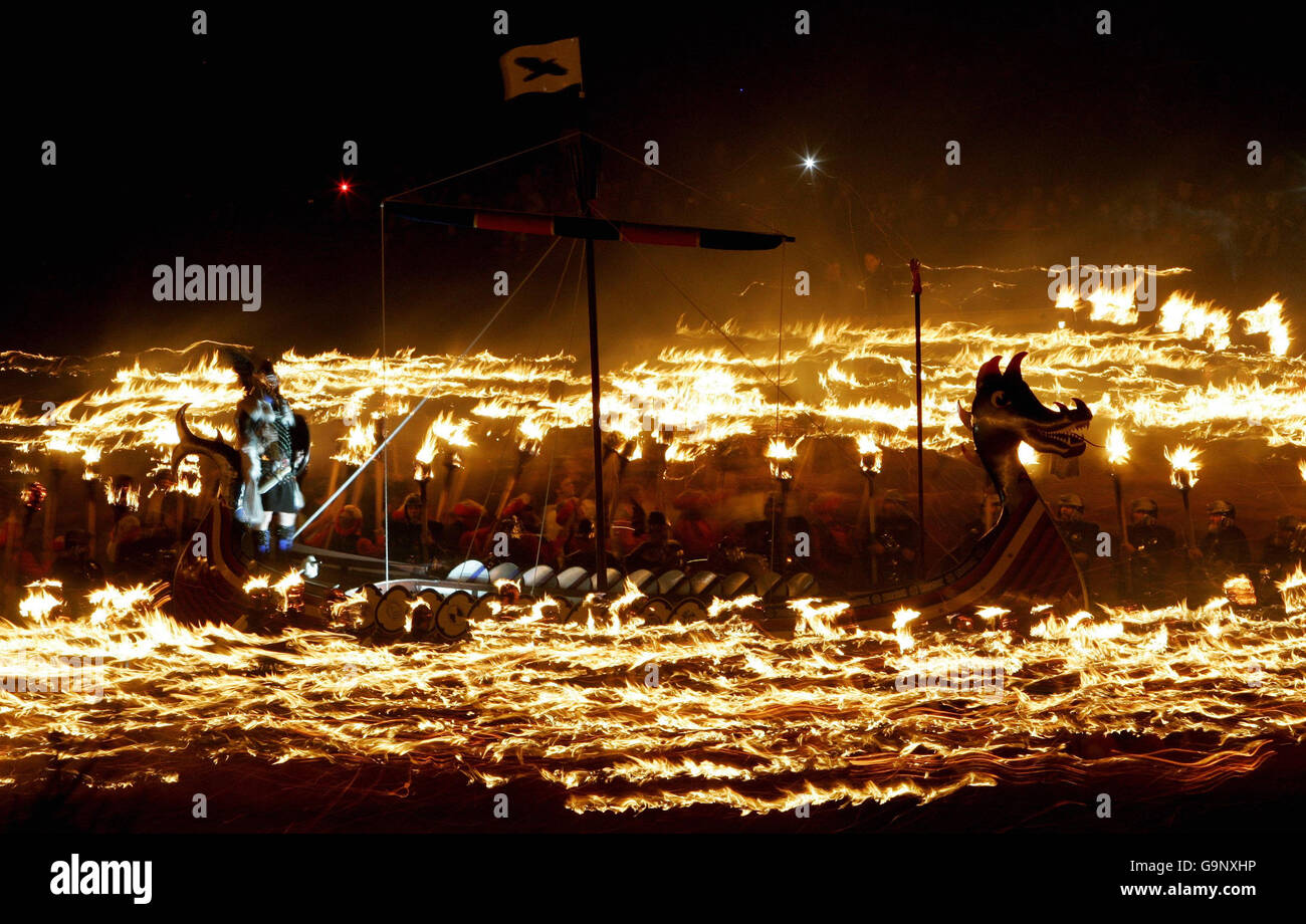 Shetland fire festival Stock Photo - Alamy