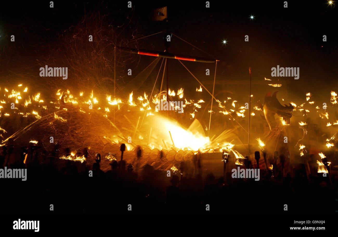 Shetland fire festival Stock Photo - Alamy