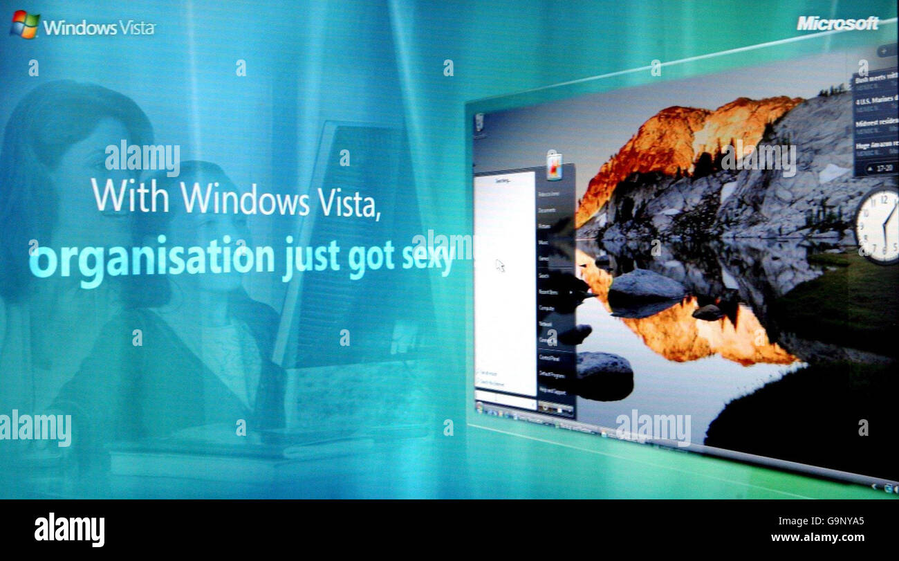 The new Microsoft operating system Vista is seen on sale in PC World in ...