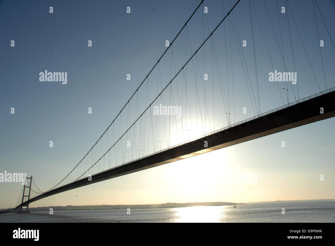Stock of the Humber Bridge. A general view of the Humber Bridge taken ...
