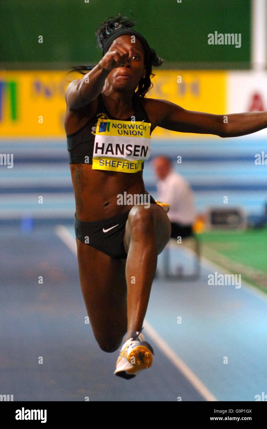 Ashia Hansen In Action During The Triple Jump High Resolution Stock ...