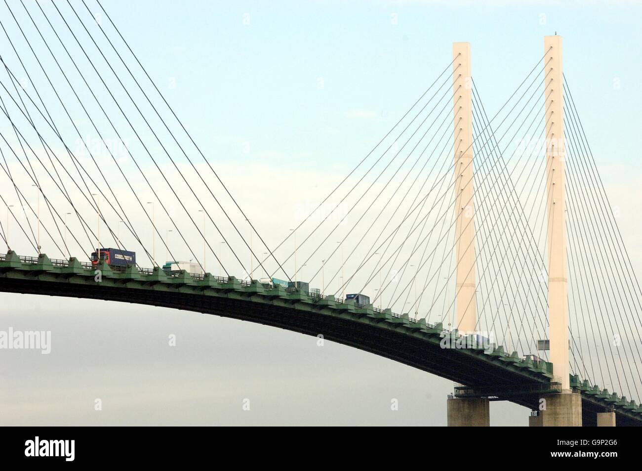 The Queen Elizabeth II bridge at the Dartford crossing of the River ...