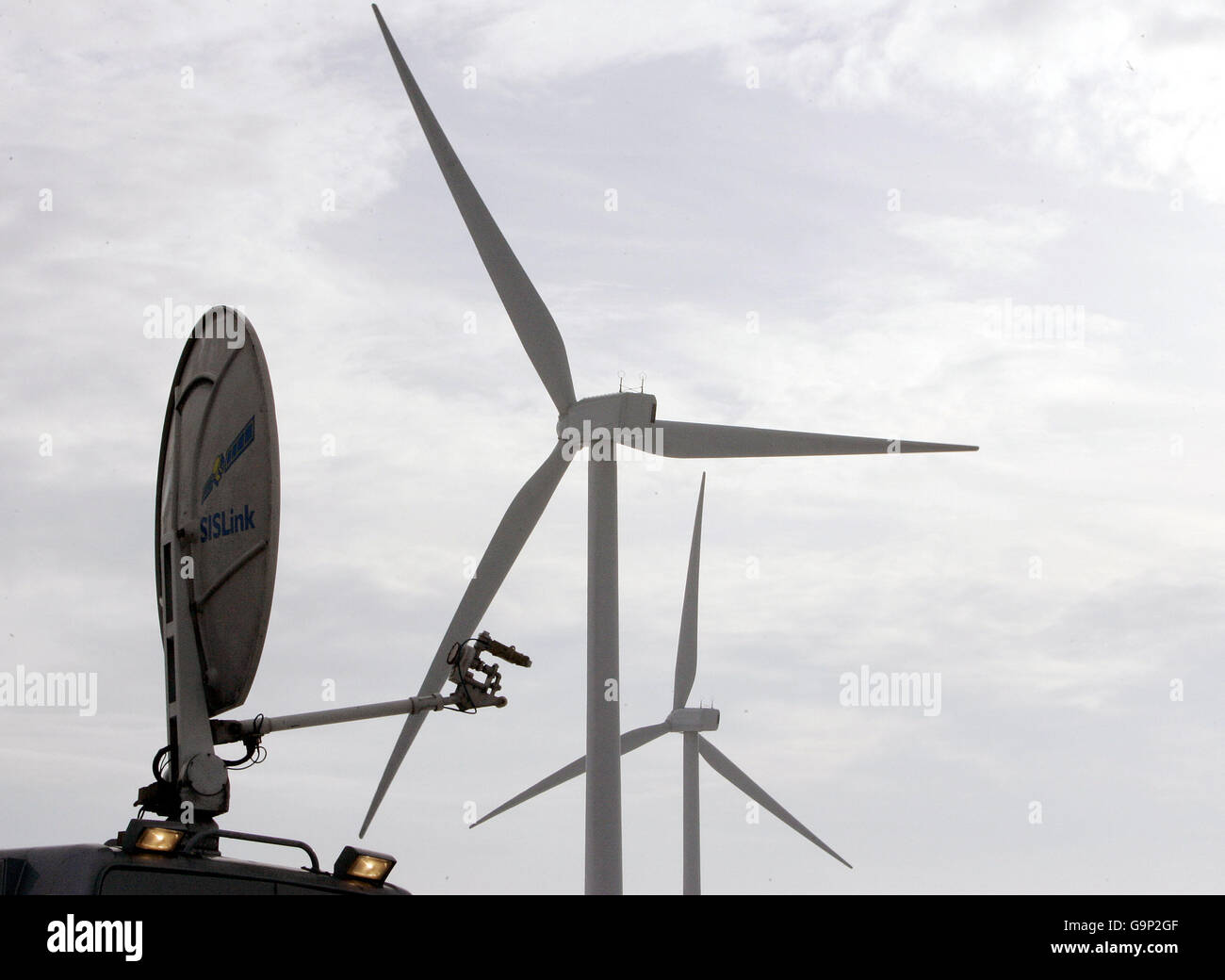 TV news vehicles Stock Photo - Alamy