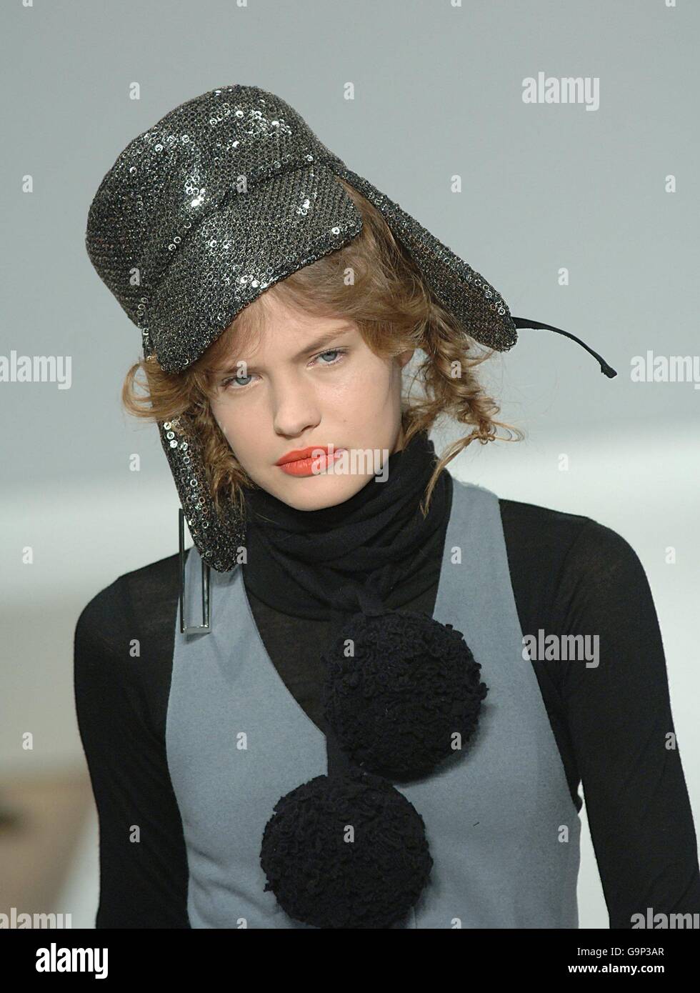 London Fashion Week - Autumn Winter 2007 - Berube. A model wears a ...