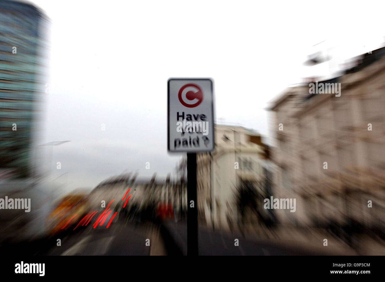 Congestion charge signs Stock Photo - Alamy