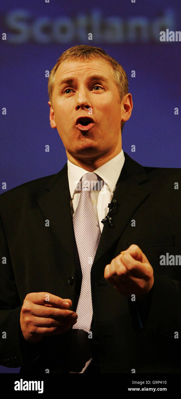 Scottish Liberal Democrat leader Nicol Stephen addresses the party's ...