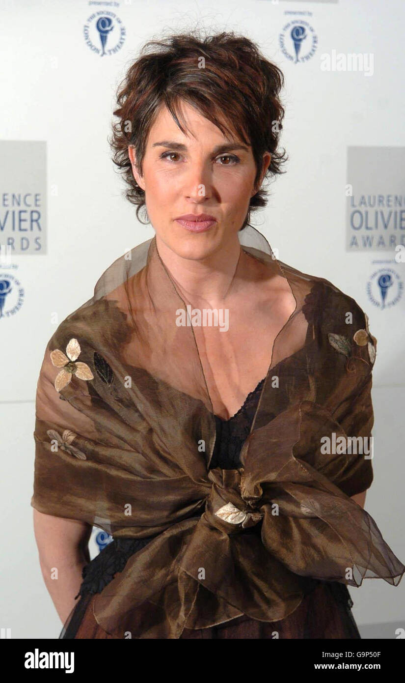 Tamsin Greig arrives at the 2007 Laurence Olivier awards at the ...