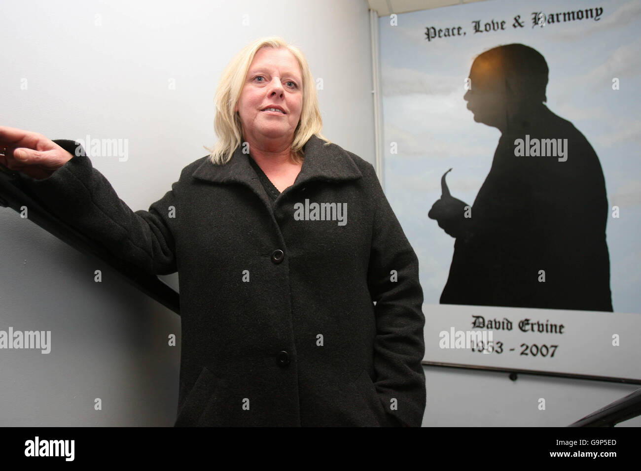 Jeanette Ervine, widow of PUP Leader David Ervine, at the unveiling of ...