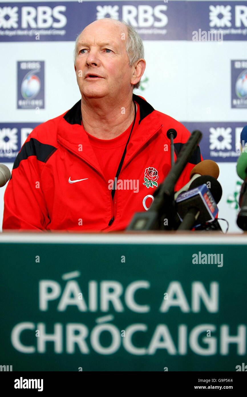England coach Brian Ashton during a press conference at Croke Park ...