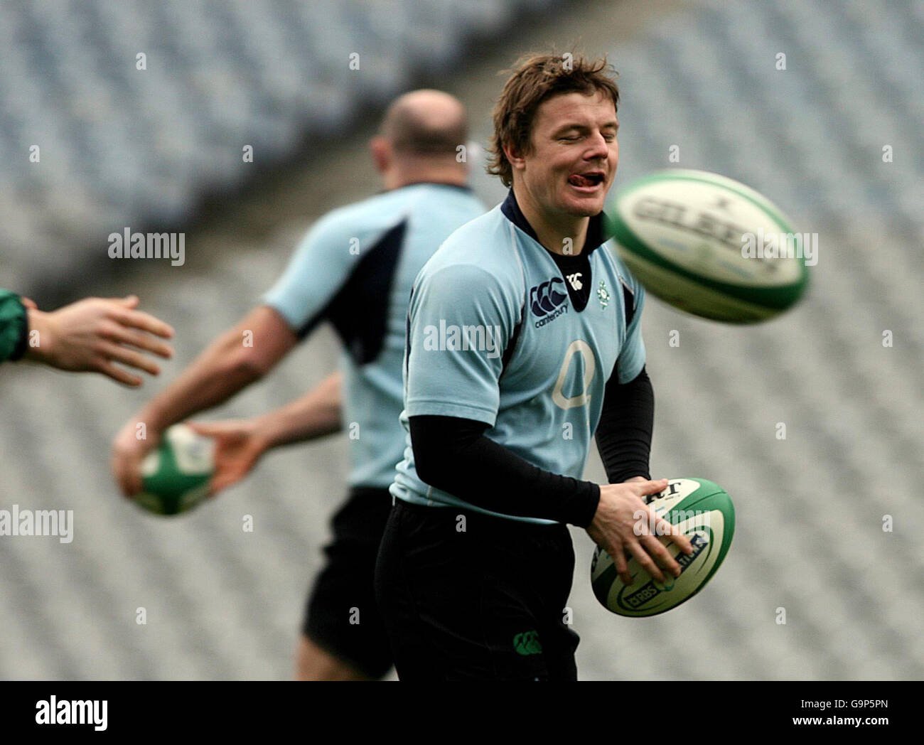 Irelands brian odriscoll training session croke park hi-res stock ...
