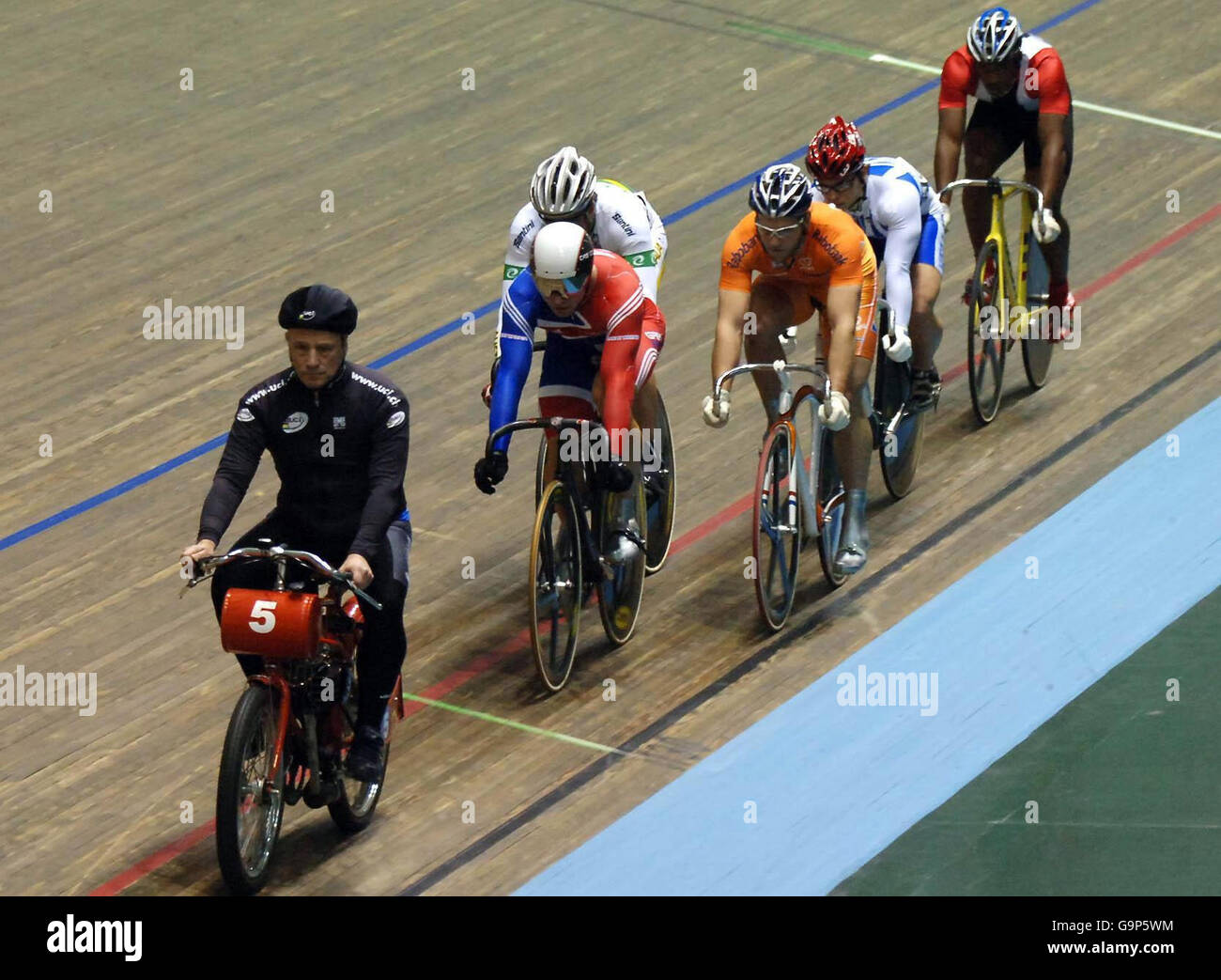 Cycling uci track cycling world cup manchester velodrome hi-res stock ...