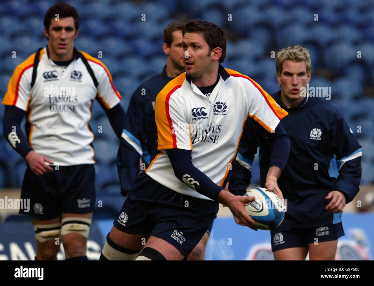 Scotlands scott murray training session murrayfield hi-res stock ...