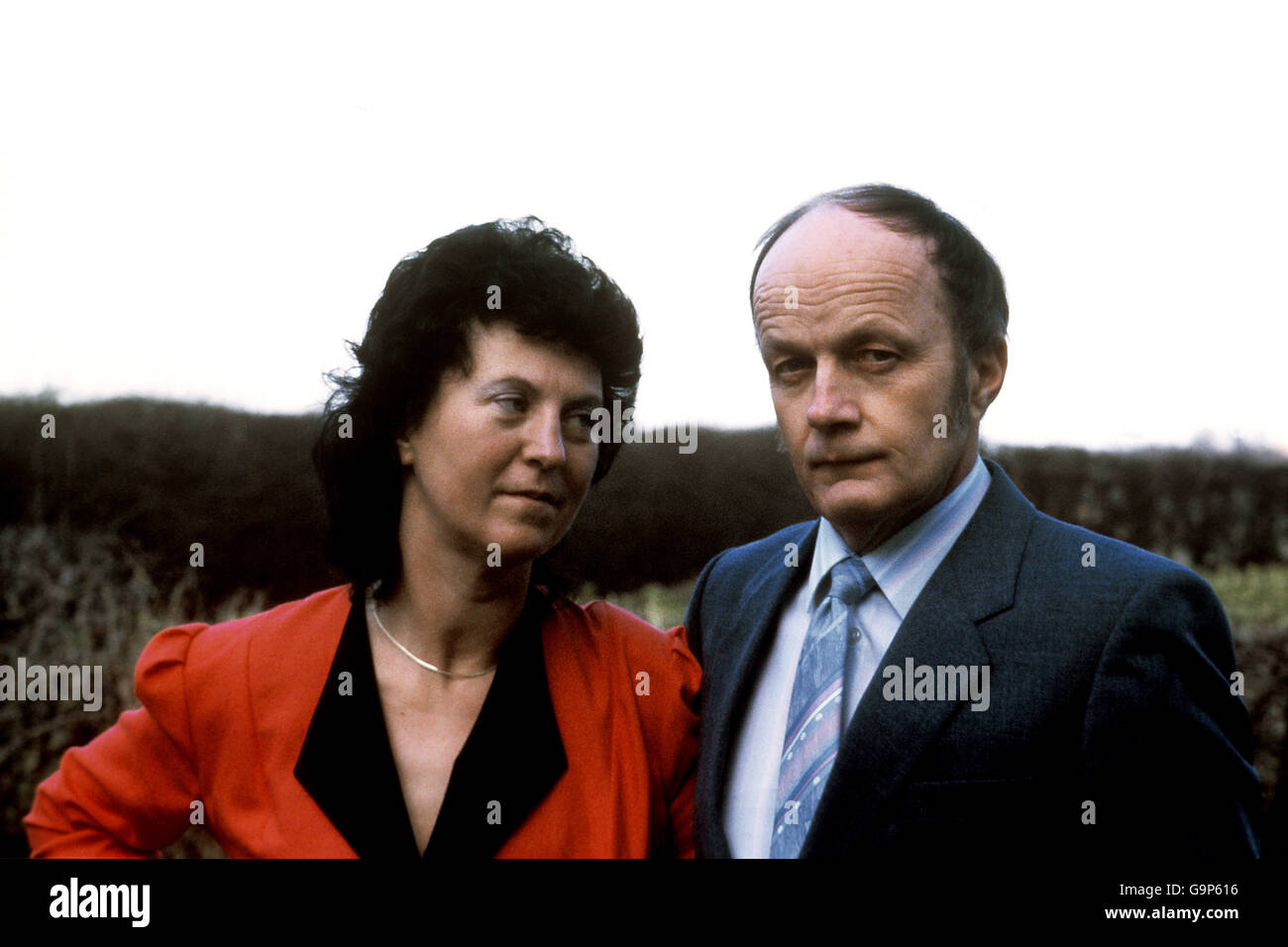 Captain David Lewry and his wife Patricia in the garden of their home ...