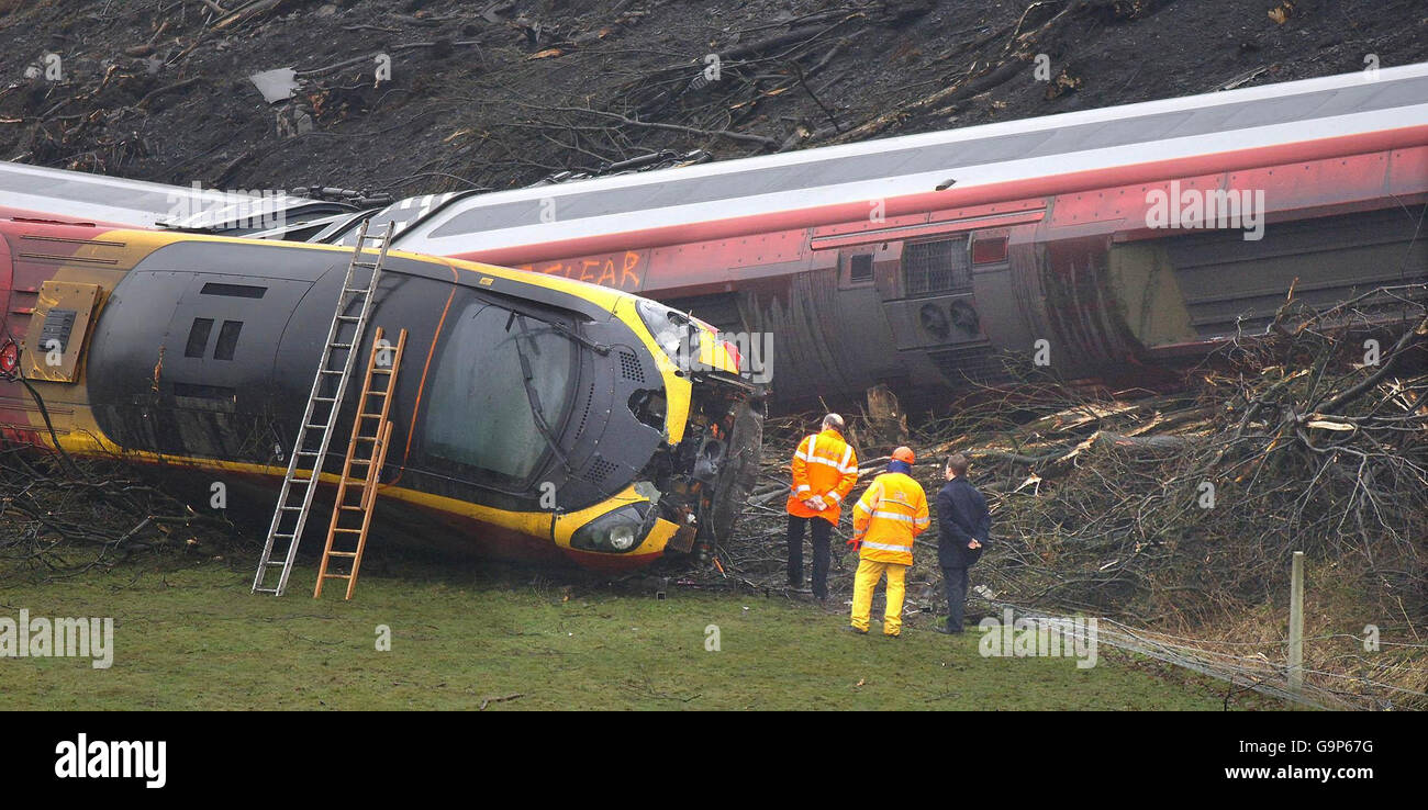 Virgin train crash Stock Photo - Alamy