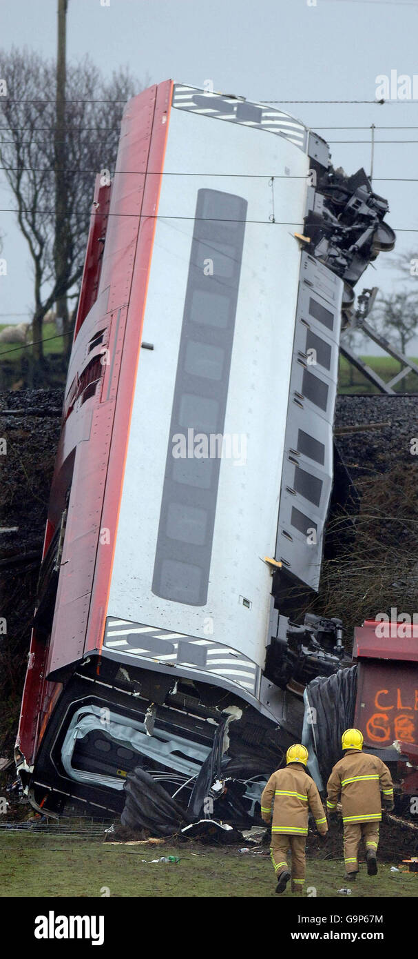 Virgin train crash Stock Photo - Alamy