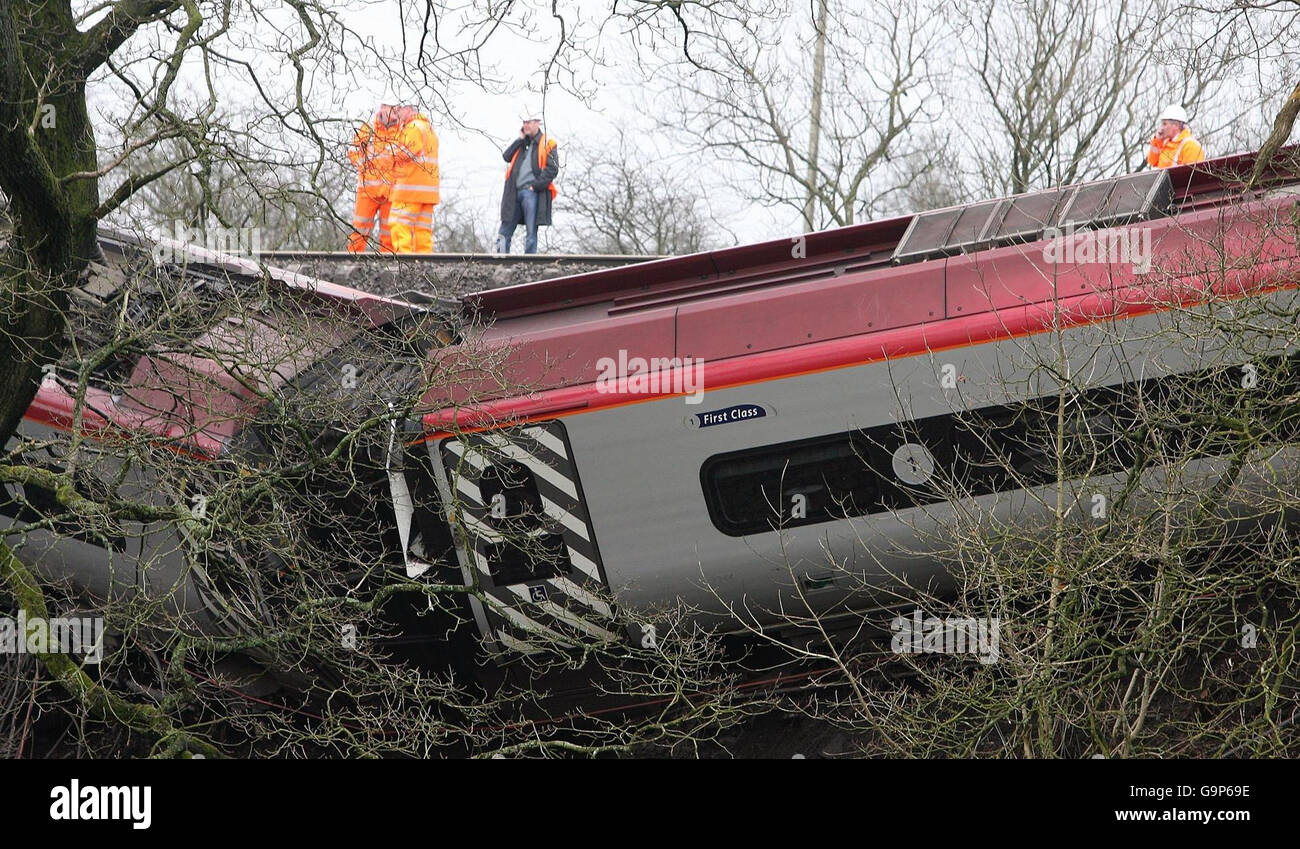 Virgin train crash Stock Photo - Alamy