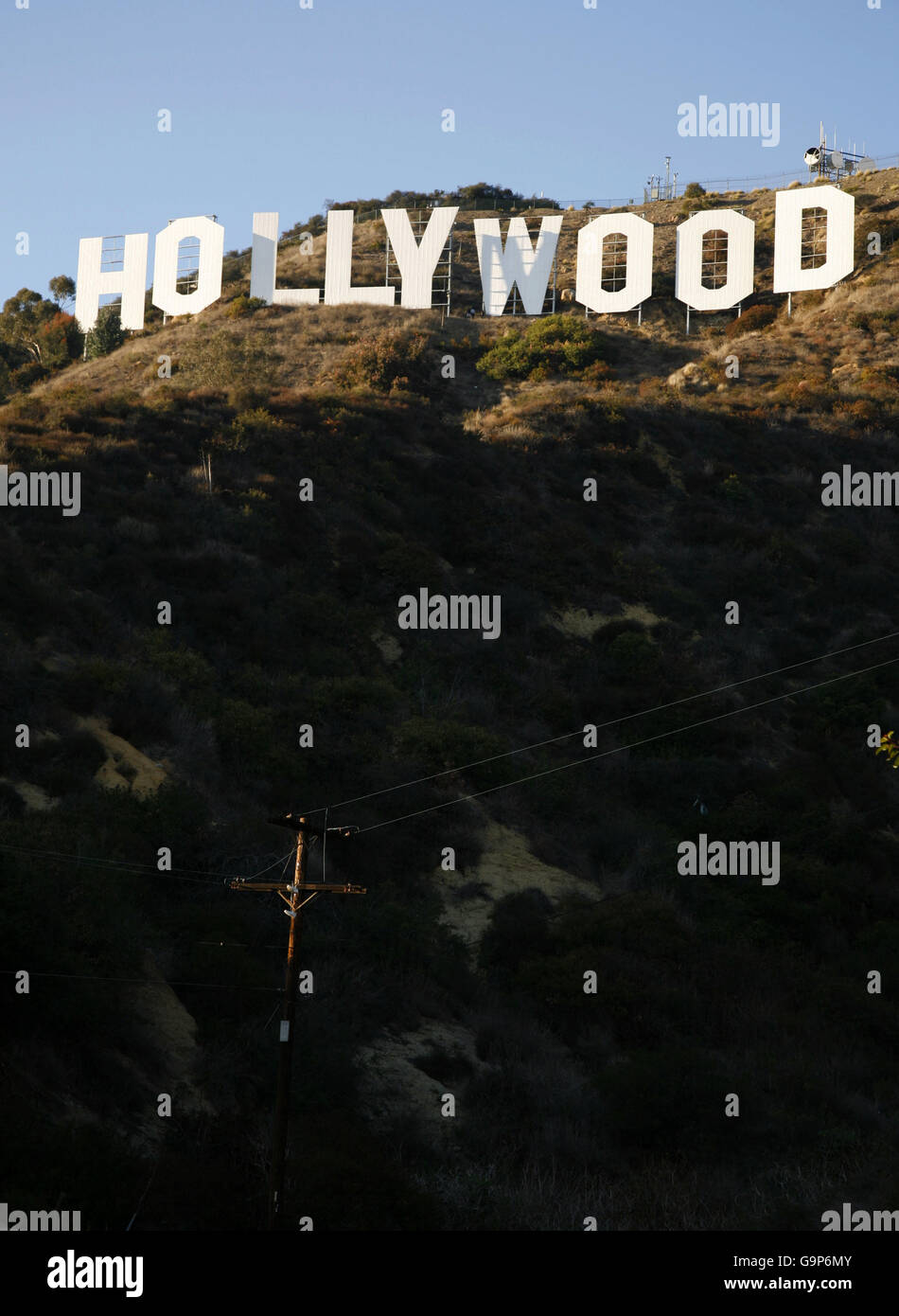 A view of the Hollywood sign in Los Angeles, USA Stock Photo - Alamy