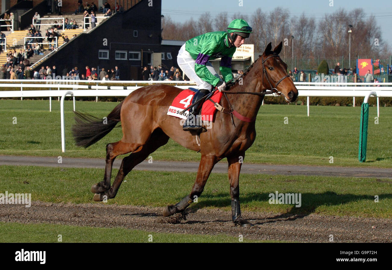 Mon Mome and jockey William Biddick prior to the Red Square Vodka Gold ...