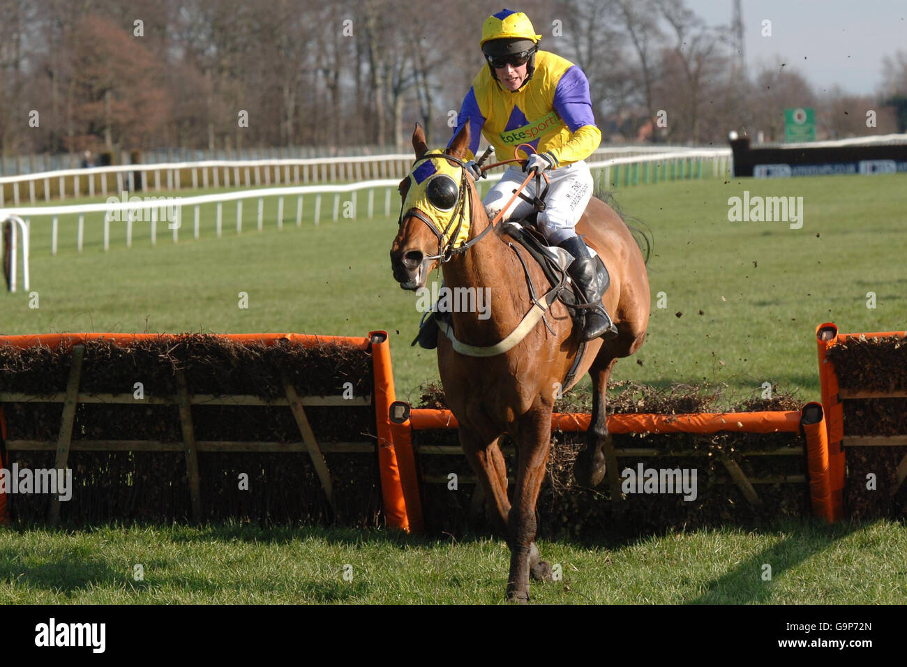 Material world jockey colin bolger haydock racecourse hi-res stock ...