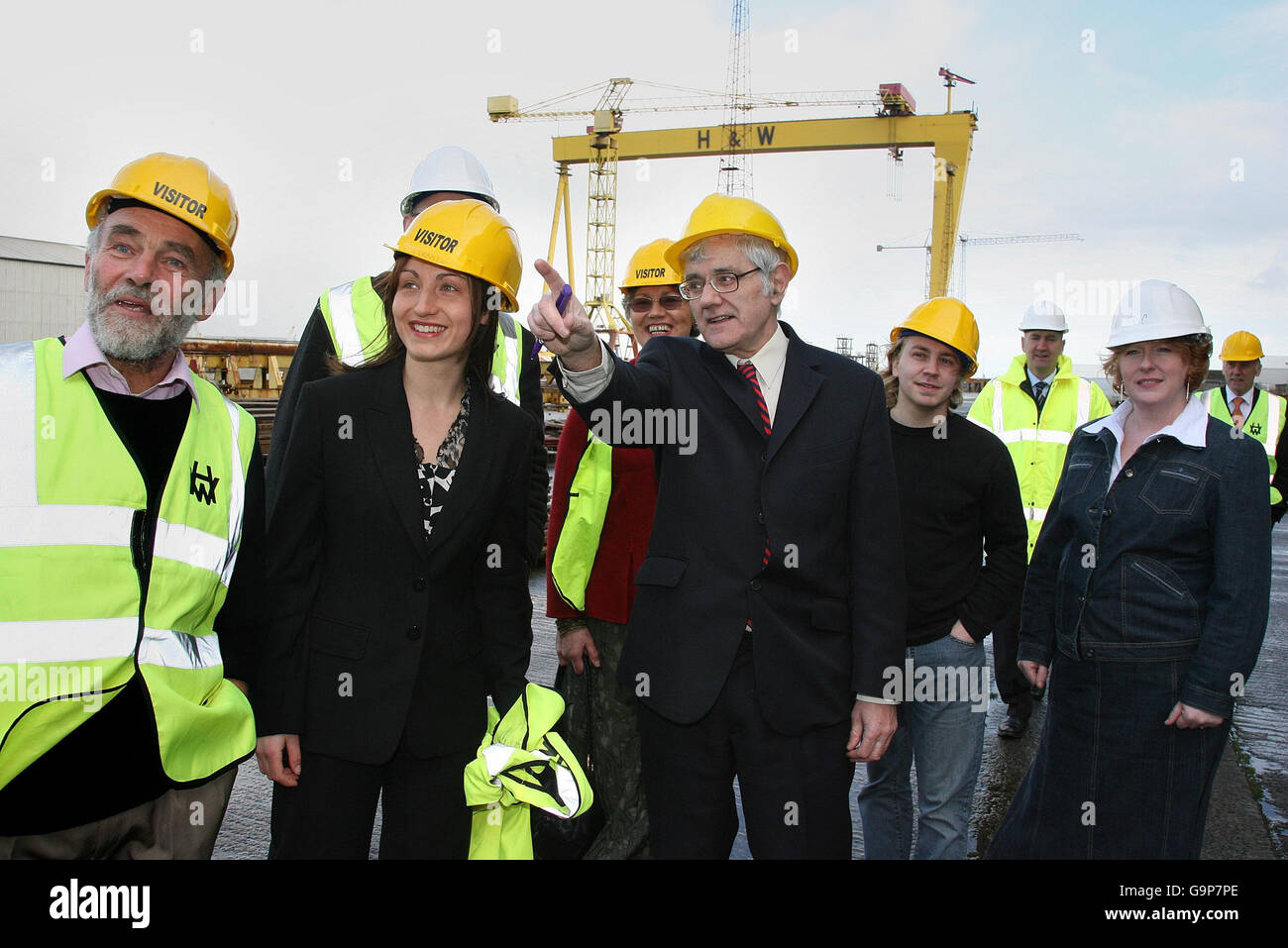 Brian Wilson (centre), Green Party candidate for North Down, with party ...