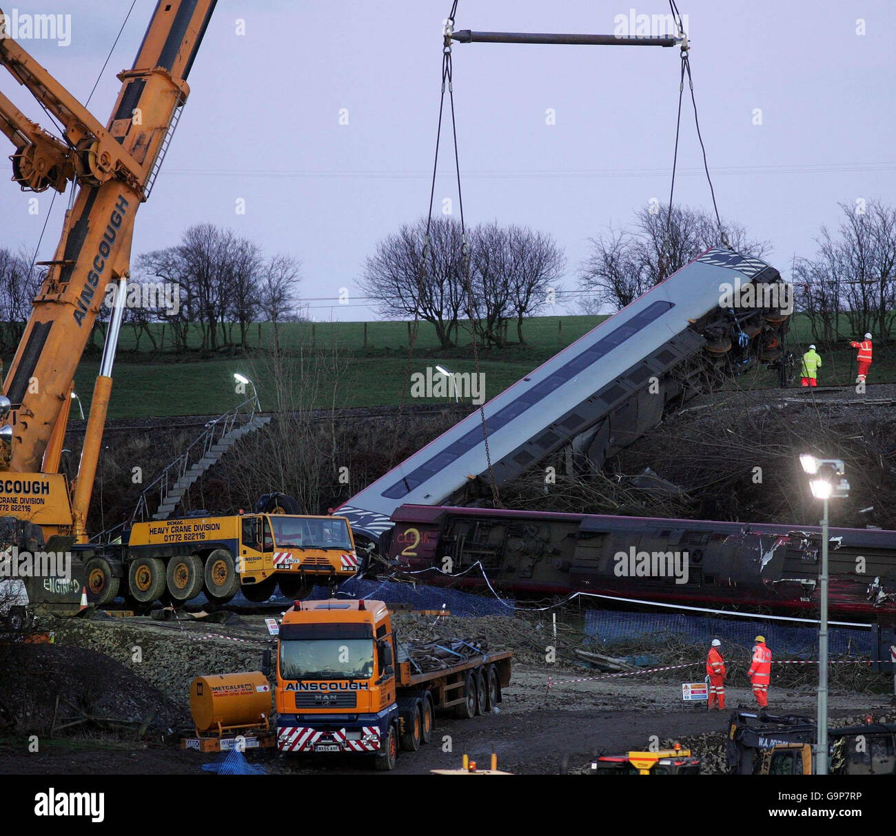Virgin train crash Stock Photo - Alamy