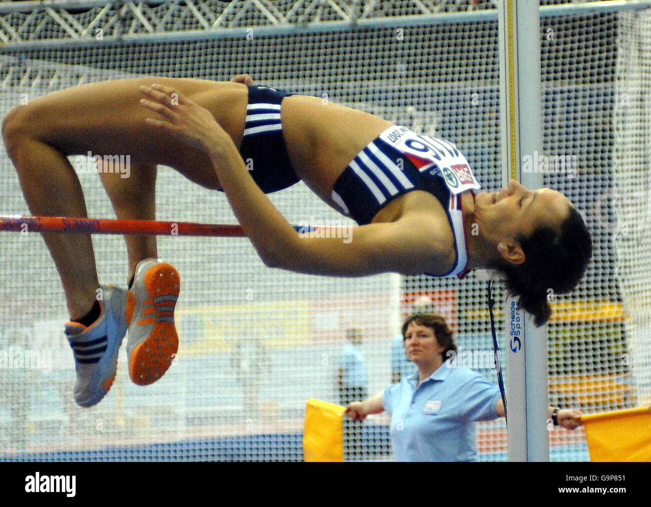 Great Britain's Jessica Ennis in the Pentathlon high jump during the ...