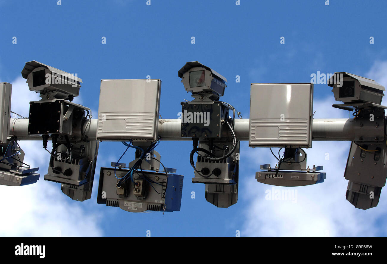 Stock image of traffic speed enforcement cameras (speed cameras ...