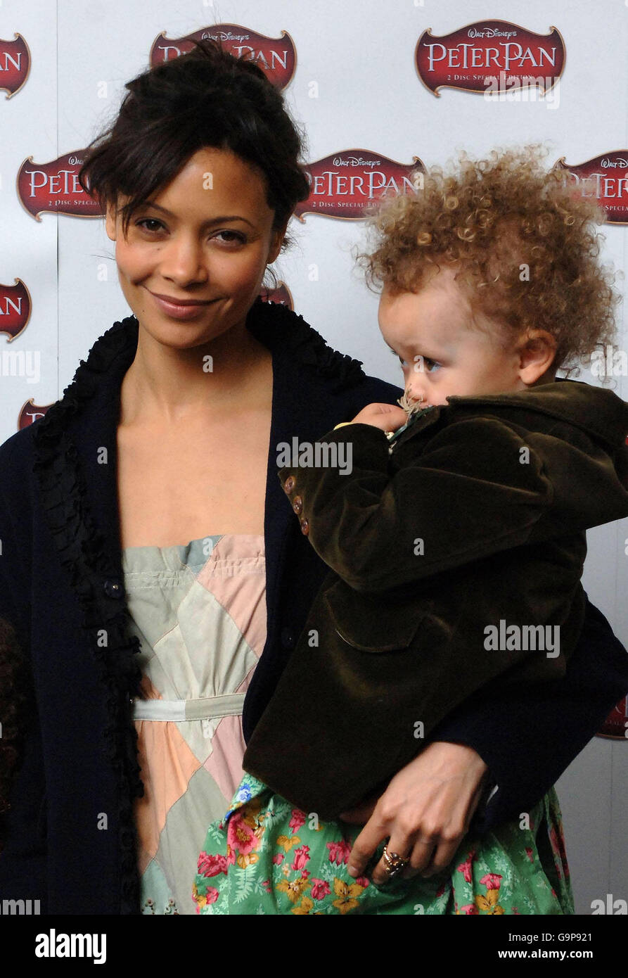 Actress Thandie Newton (left) and an unidentified child arrive at the ...