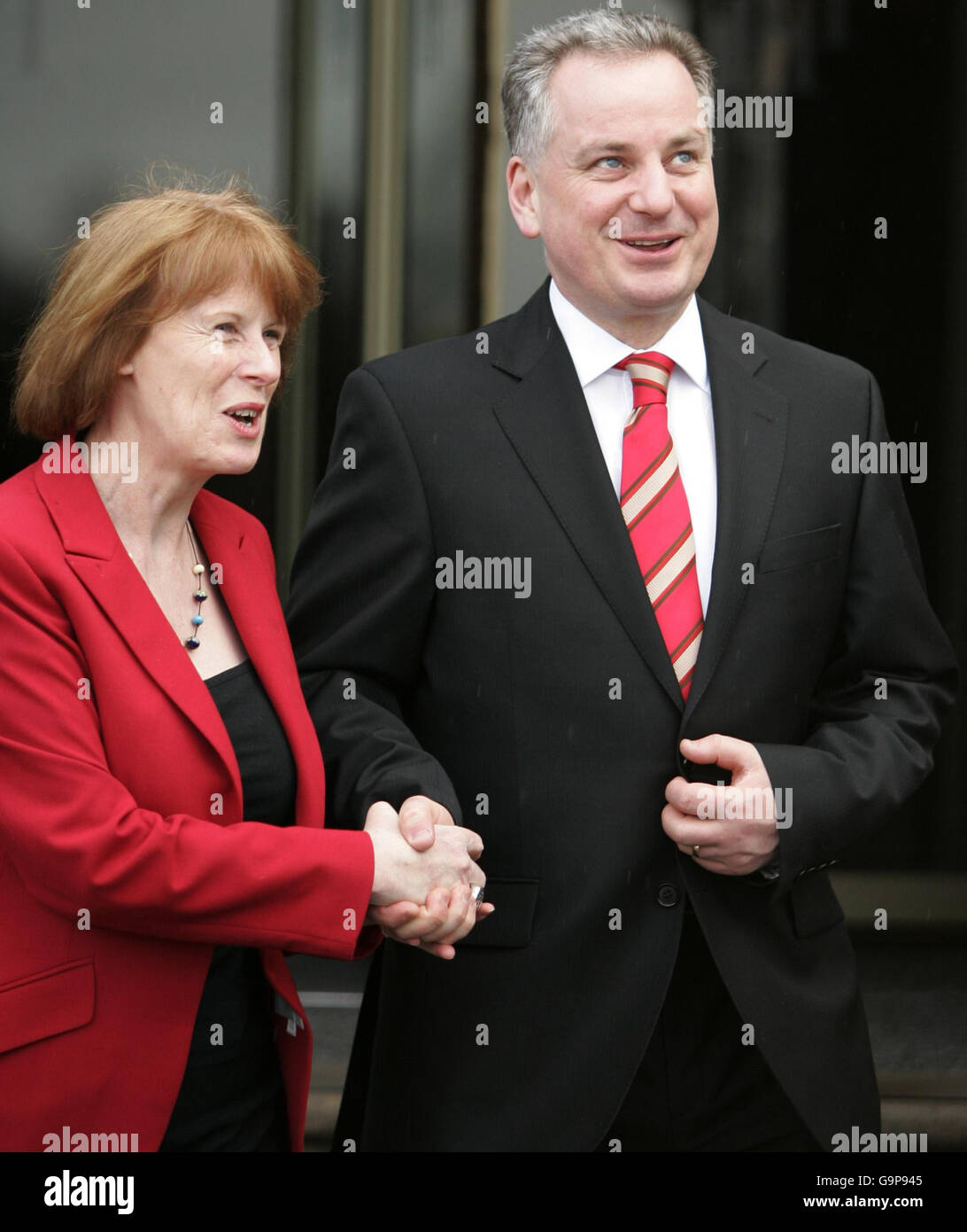 First Minister Jack McConnell with Sylvia Jackson after making his ...