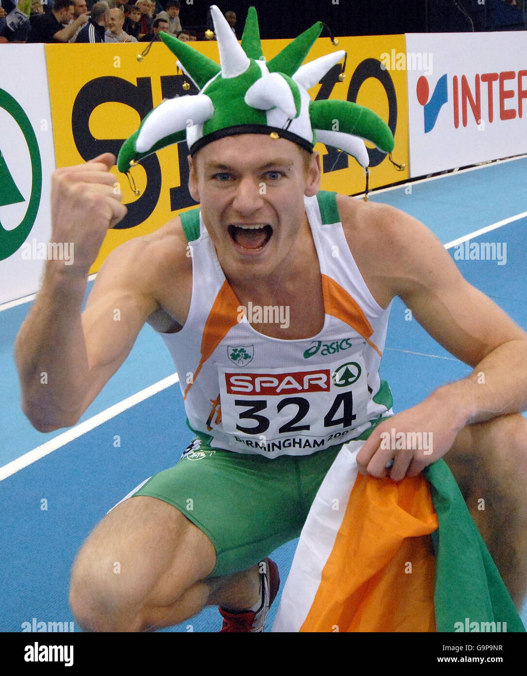 Ireland's gold medallist David Gillick after winning the Men's 400m ...