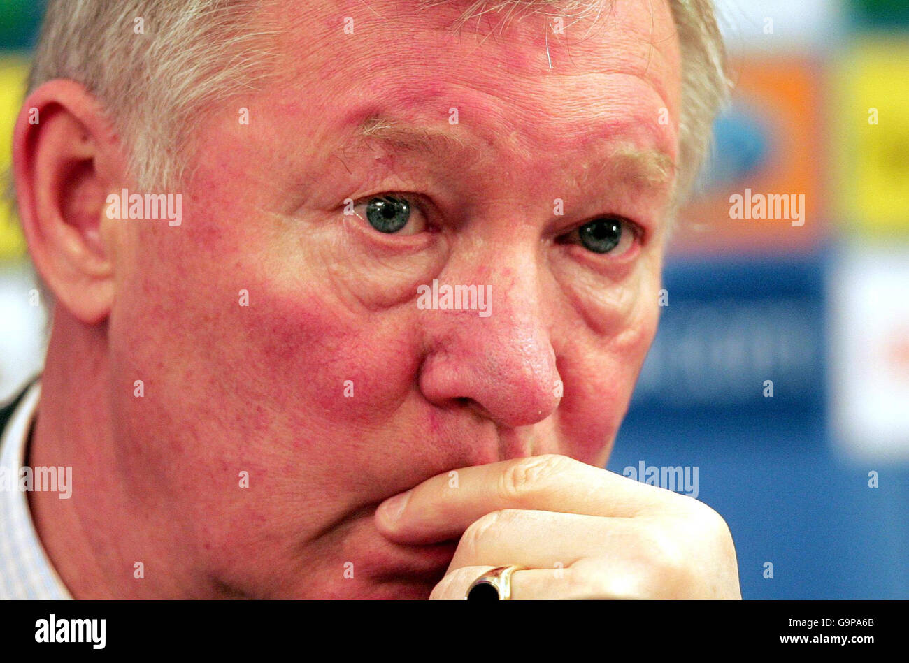 Soccer - Manchester United Press Conference - Old Trafford Stock Photo ...