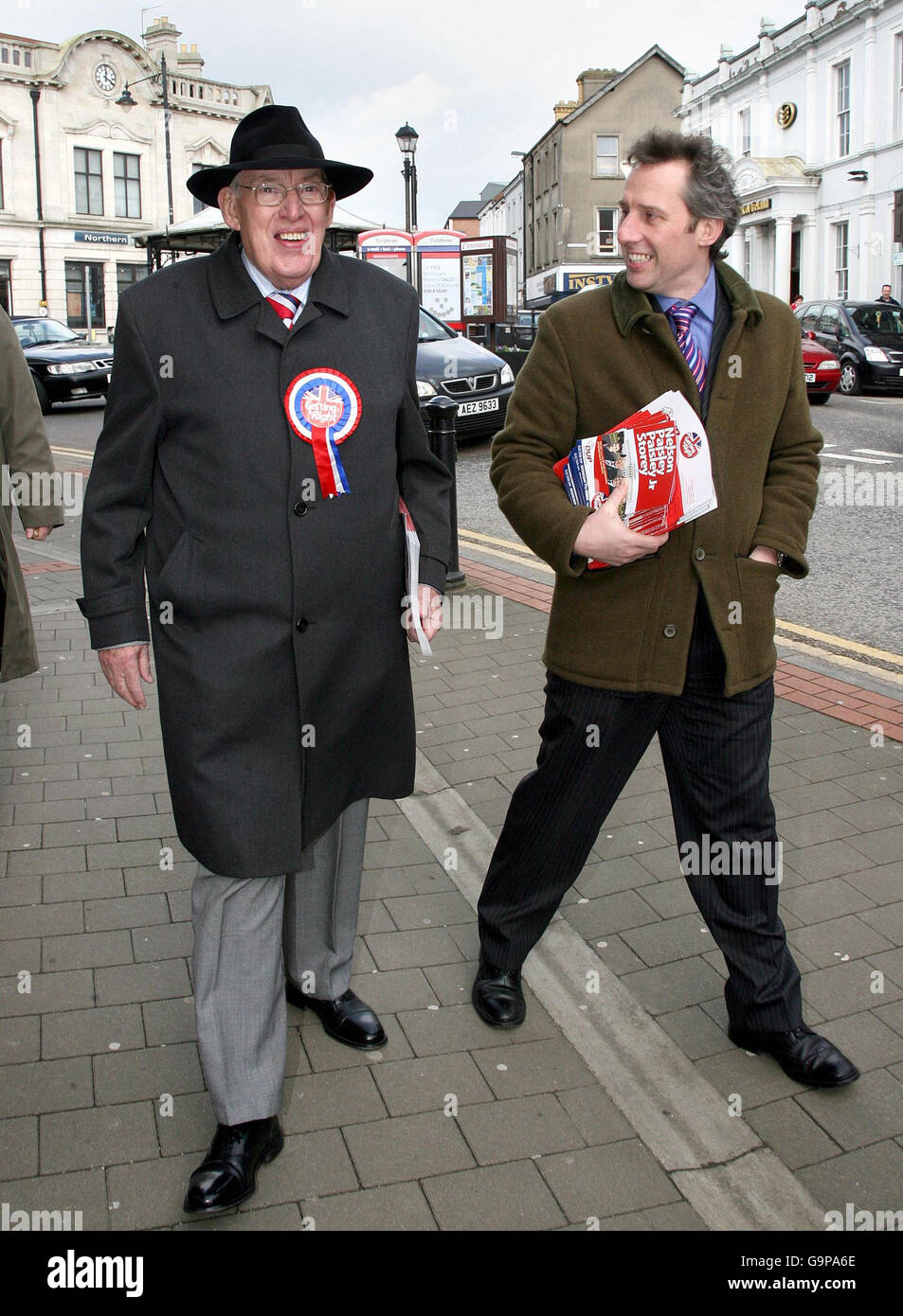 Leader of the Democratic Unionist Party Rev Ian Paisley , with his son ...