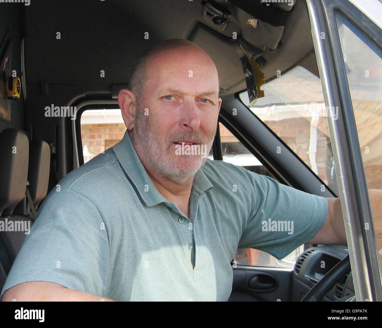 David bond sits in his van in swindon hi-res stock photography and ...