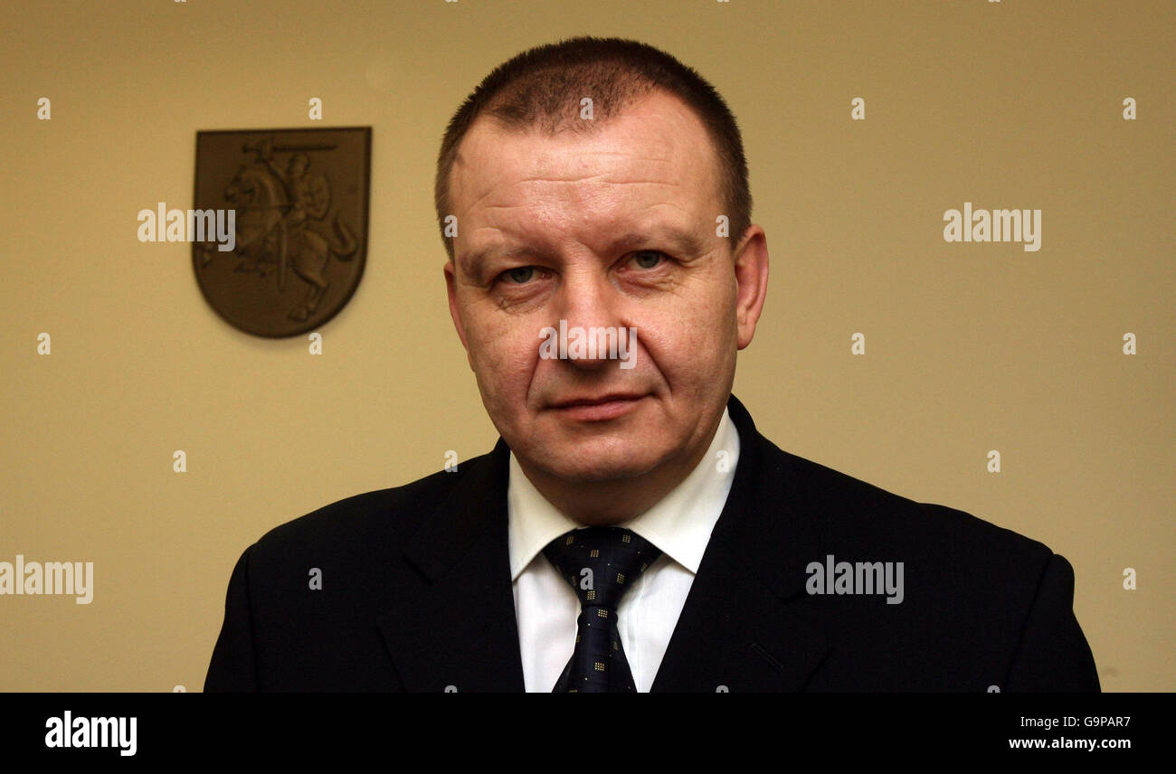 Head of Lithuania's Criminal Police Bureau, Algirdas Matonis in Vilnius ...