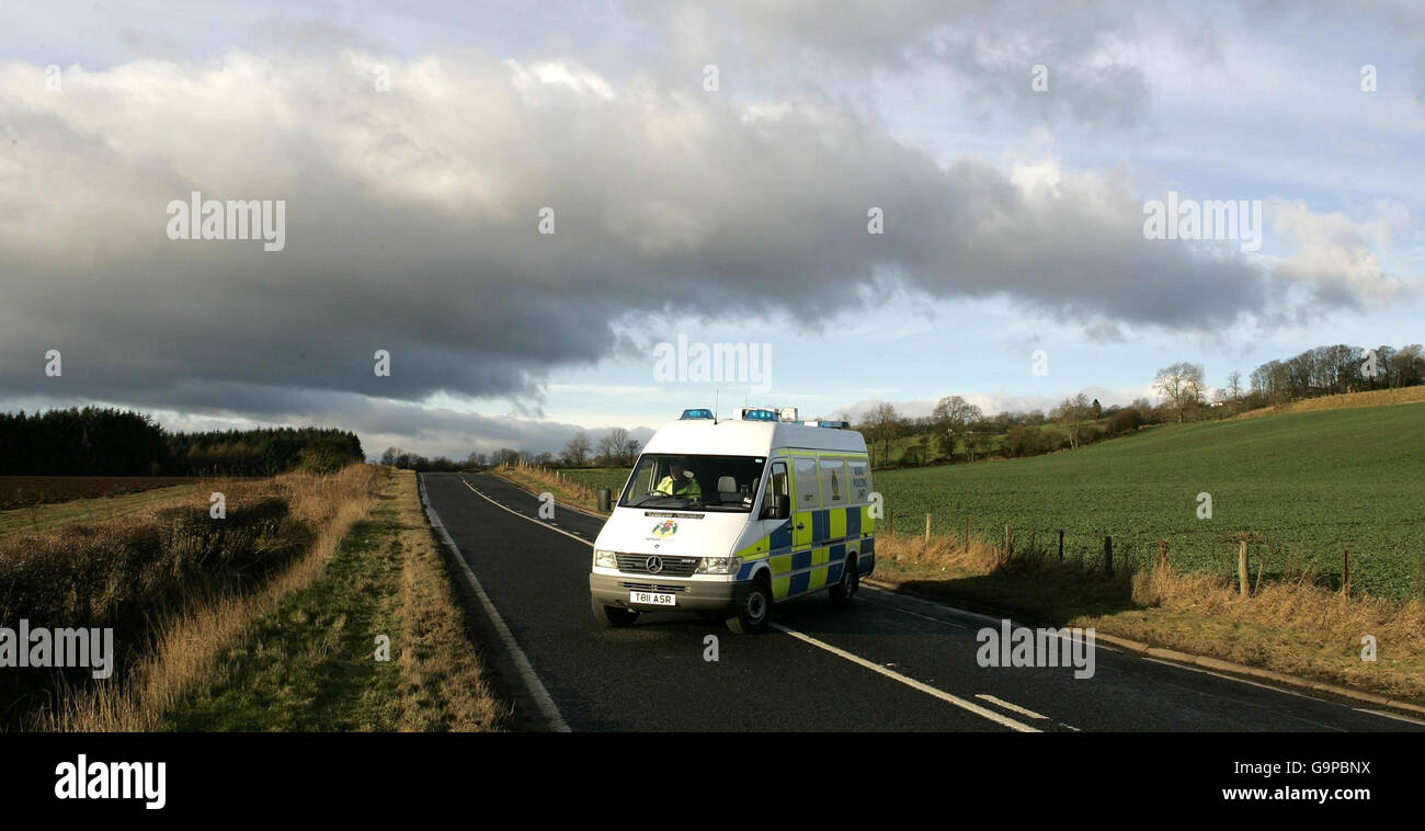 5 die in road crash. Tayside Police at the scene of the road crash on ...