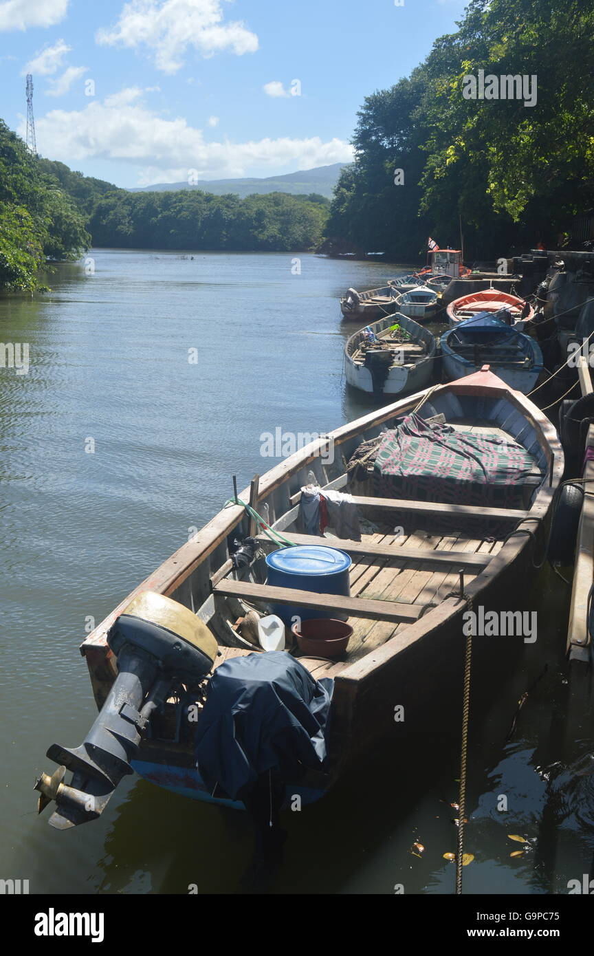 Boat in bay Stock Photo - Alamy