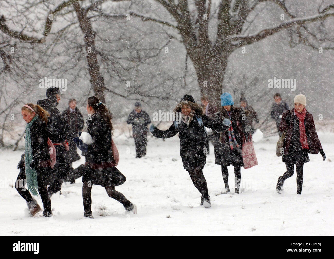 Heavy snowfall across the UK Stock Photo - Alamy
