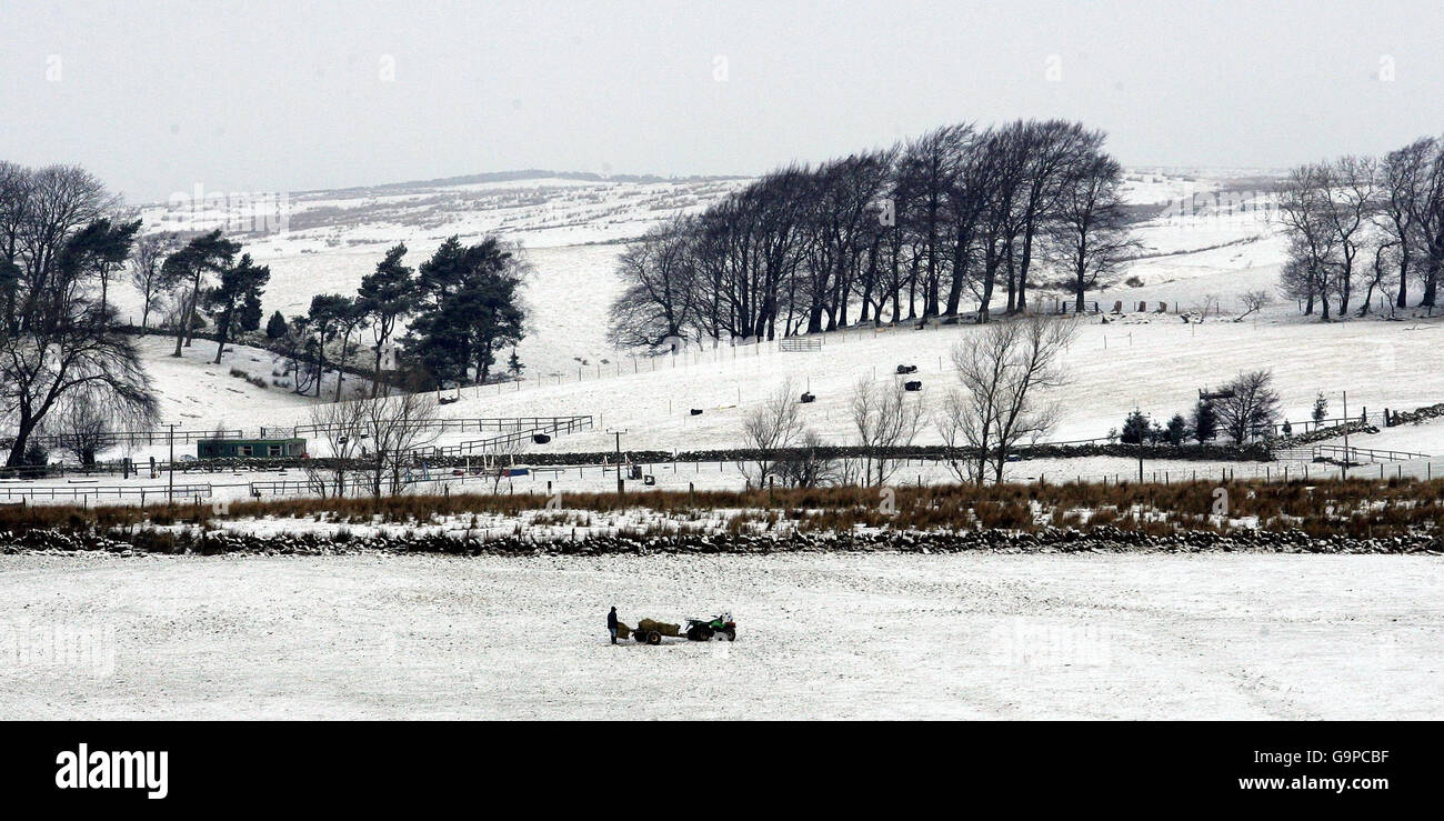 Heavy snowfall across the UK Stock Photo - Alamy