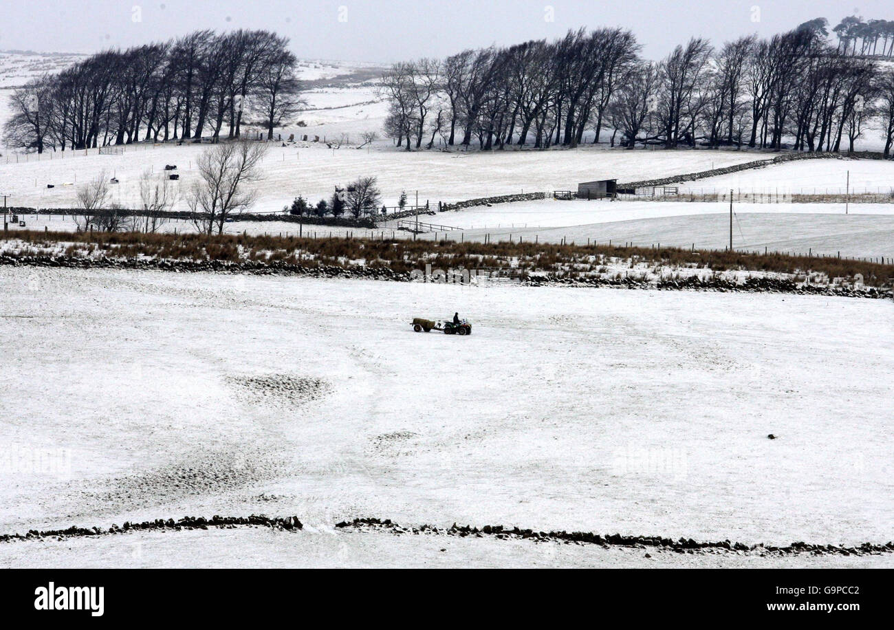 Heavy snowfall across the UK Stock Photo - Alamy
