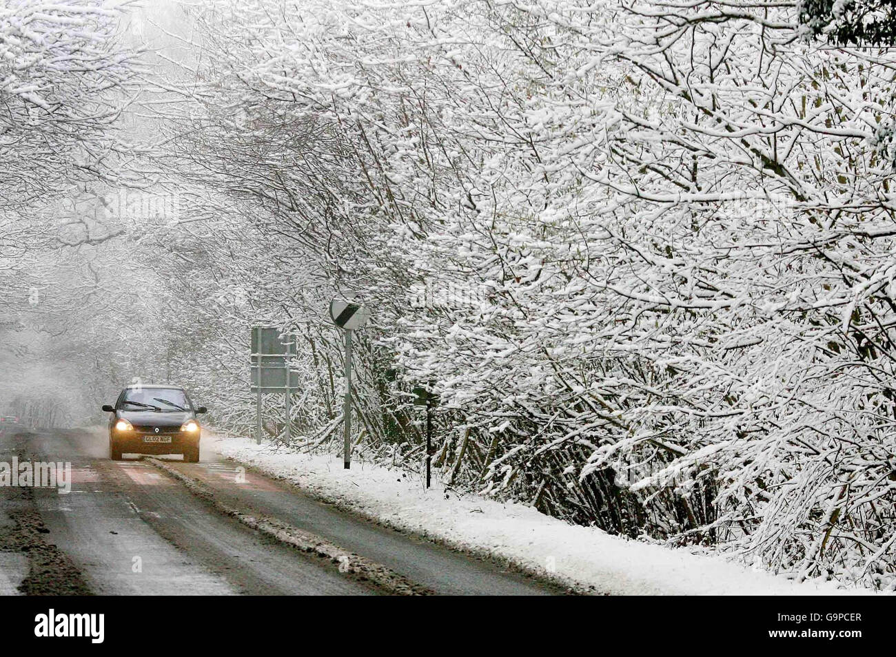 Heavy snowfall across the UK Stock Photo - Alamy