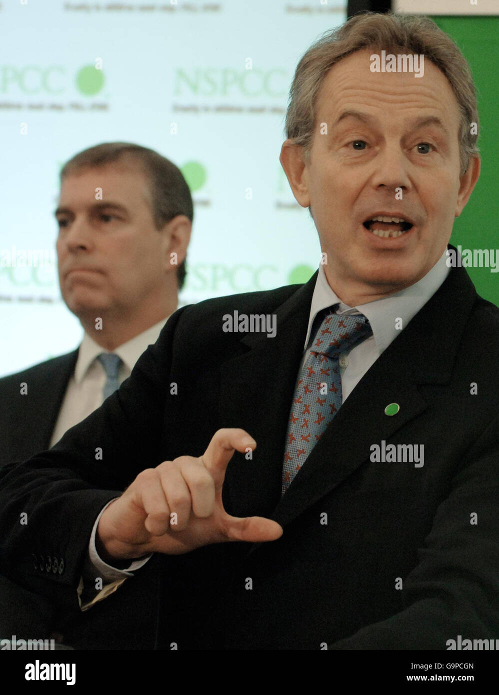 Blair at NSPCC event. 250 million for it's 'Full Stop' campaign Stock ...