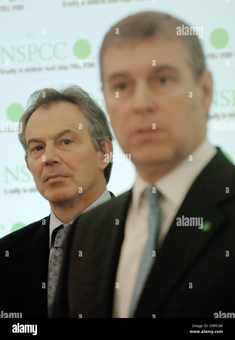 Blair at NSPCC event. 250 million for it's 'Full Stop' campaign Stock ...