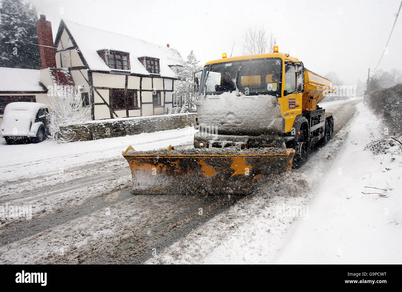 Heavy snowfall across the UK Stock Photo - Alamy