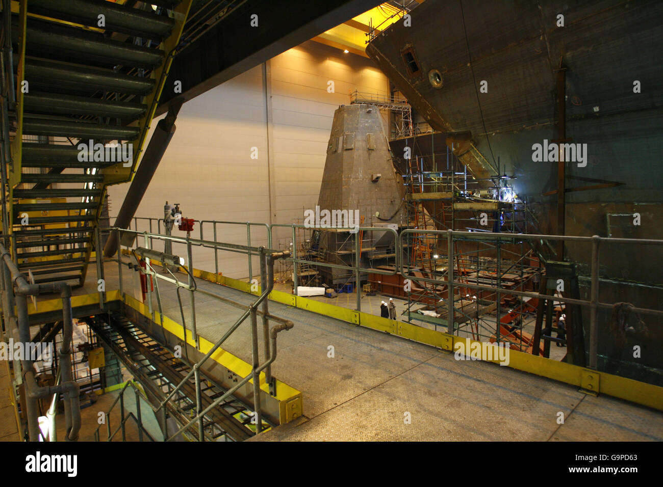 General View of construction on the Royal Navy's new Type 45 Destroyers ...