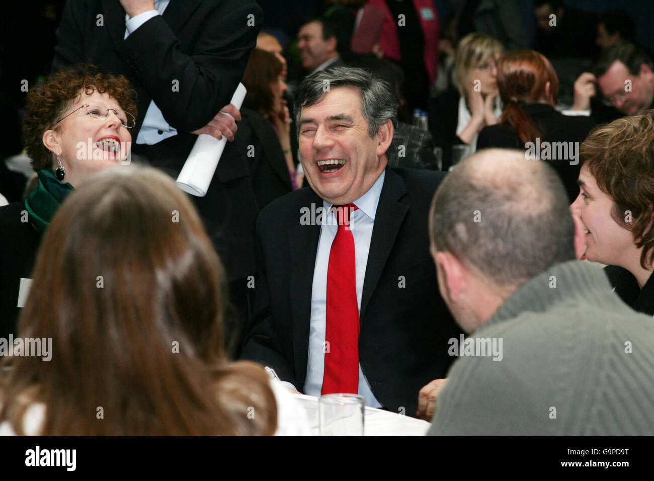 Gordon Brown skills debate Stock Photo - Alamy