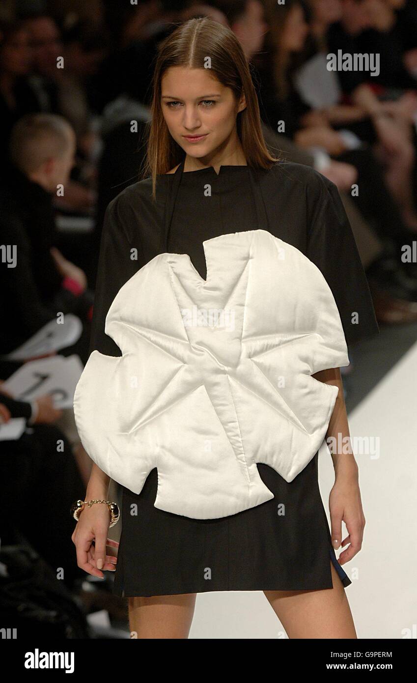 A model wears a creation by designer Maria Francesca Pepe from the ...