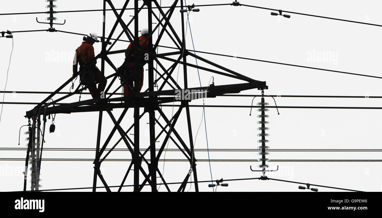 Electricity pylon motorway hi-res stock photography and images - Alamy