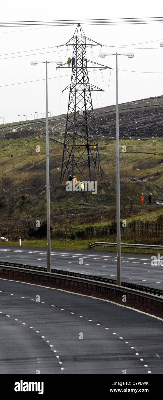 Electricity pylon motorway hi-res stock photography and images - Alamy
