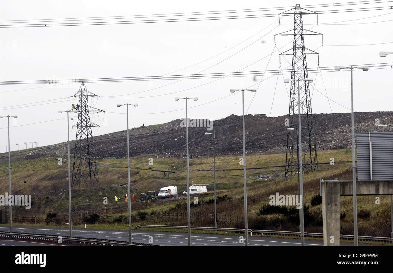 Electricity pylon motorway hi-res stock photography and images - Alamy